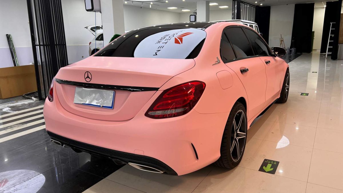 Benz c260 Color changing film construction effect - WooMagicar